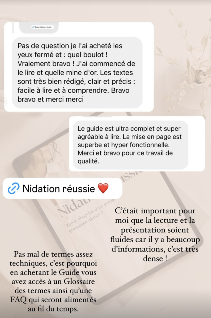 GUIDE II : Nidation réussie | Alice Monney