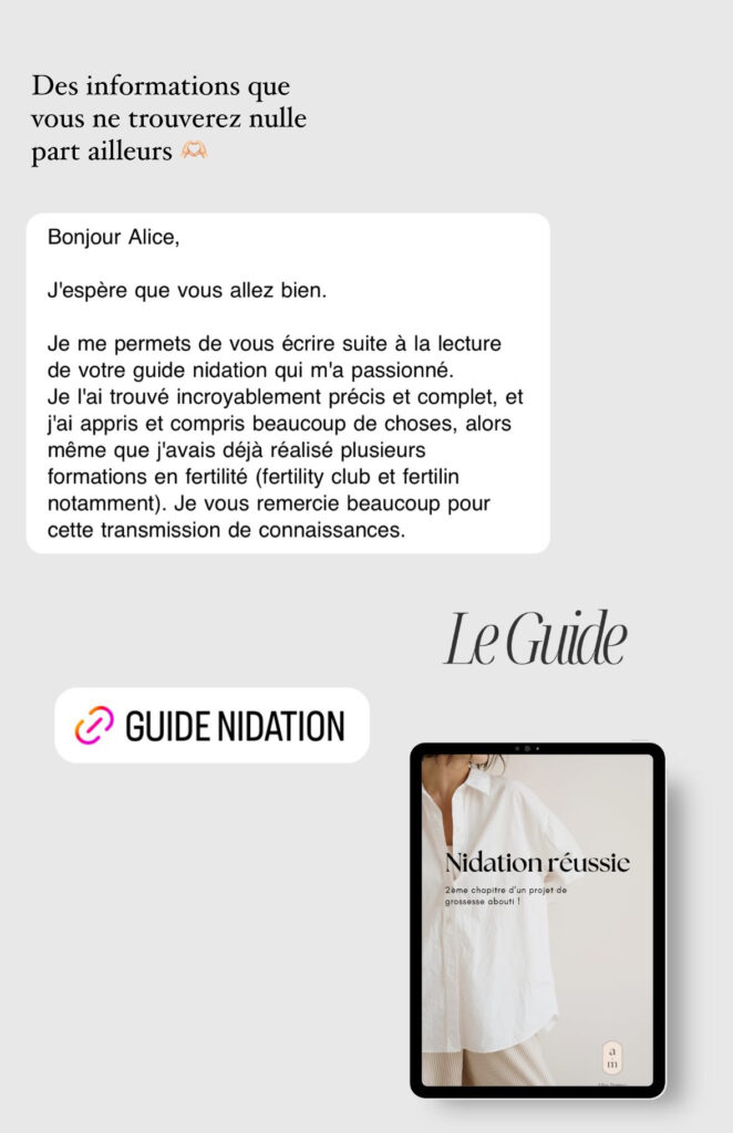 GUIDE II : Nidation réussie | Alice Monney
