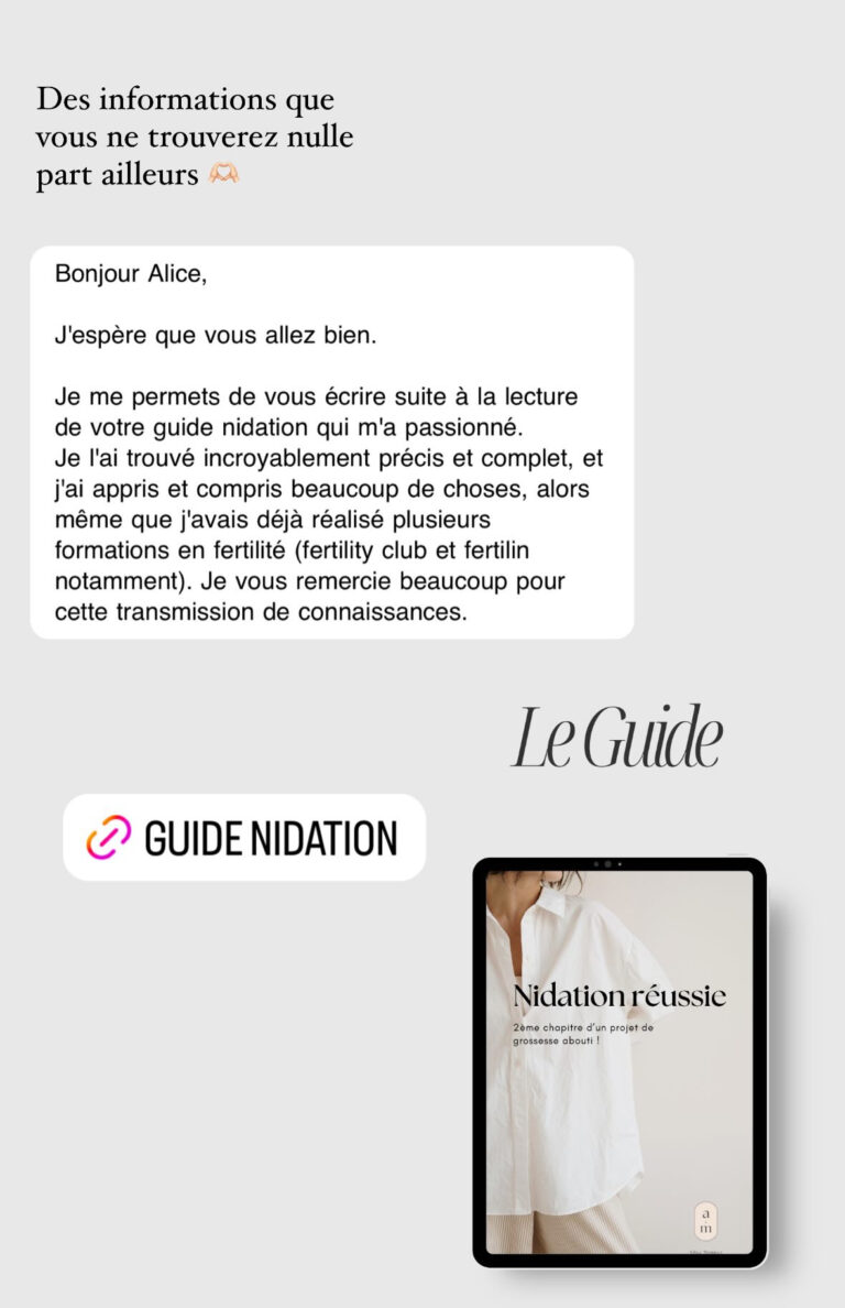 GUIDE II : Nidation réussie | Alice Monney